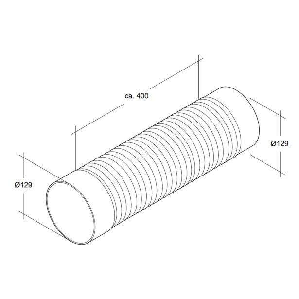 Cev Za Napo Siccabo Gibljiva Cev 125mm 0.5m - Merkur.si