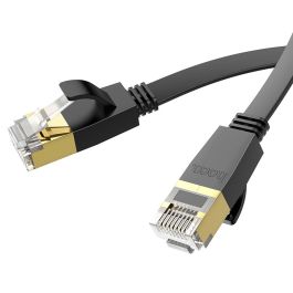 Hoco Omrežni Internet Kabel Us07 Ploščat 1gbps 10 Metrov črn - Merkur.si