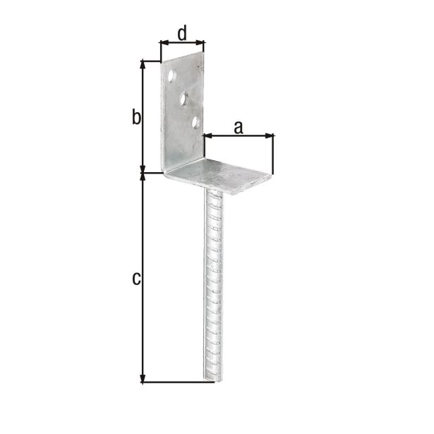 Vezni Element Nosilec Za Steber 80mm L Za Vbetoniranje - Merkur.si Vezni Element Nosilec Za Steber 80mm L Za Vbetoniranje - Merkur.si